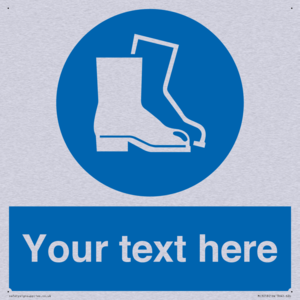 Custom safety boots sign from Safety Sign Supplies