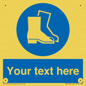 Custom safety boots sign from Safety Sign Supplies