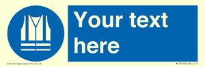 Custom Hi-vis Vest Sign from Safety Sign Supplies