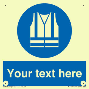 Custom Hi-vis Vest Sign from Safety Sign Supplies