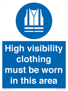 hi-vis must be worn in area - MC530/