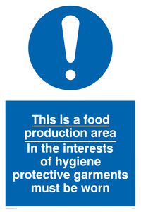 Food production hygiene PPE from Safety Sign Supplies