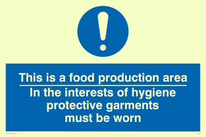 Food production hygiene PPE from Safety Sign Supplies