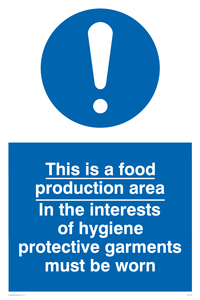 Food production hygiene PPE from Safety Sign Supplies