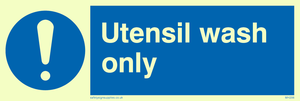 utensil wash only from Safety Sign Supplies