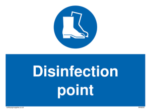 Disinfection point sign from Safety Sign Supplies