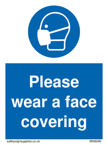 Please wear a face covering sign from Safety Sign Supplies