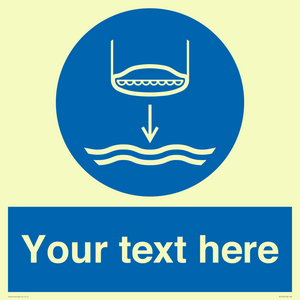 Custom Lower lifeboat to the water in launch sequence from Safety Sign ...