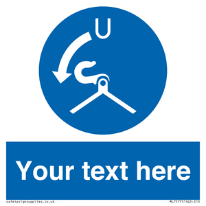 Custom release falls in launch sequence from Safety Sign Supplies