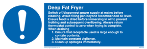 deep fat fryer rules from Safety Sign Supplies
