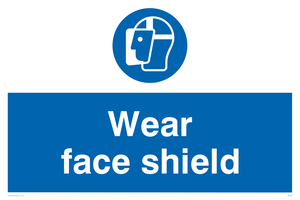 wear face shield from Safety Sign Supplies