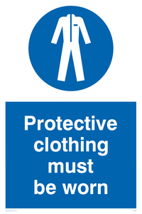 protective clothing must be worn from Safety Sign Supplies