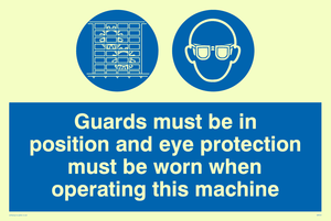 Guards & eye protection needed from Safety Sign Supplies