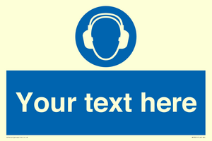 Custom Ear Protection Sign from Safety Sign Supplies