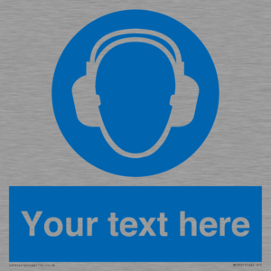 Custom Ear Protection Sign from Safety Sign Supplies