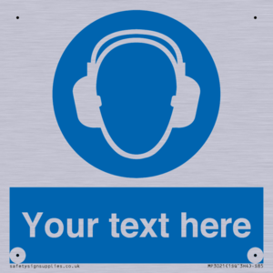 Custom Ear Protection Sign from Safety Sign Supplies
