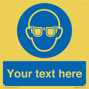 Custom Eye Protection Sign from Safety Sign Supplies