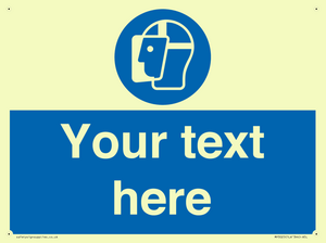 Custom Face Shield Sign from Safety Sign Supplies