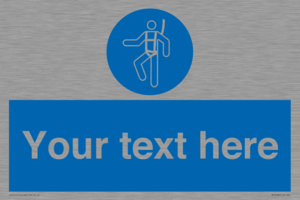 Custom Safety Harness Sign from Safety Sign Supplies
