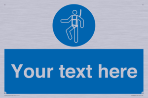 Custom Safety Harness Sign from Safety Sign Supplies