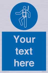 Custom Safety Harness Sign from Safety Sign Supplies