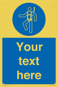 Custom Safety Harness Sign from Safety Sign Supplies