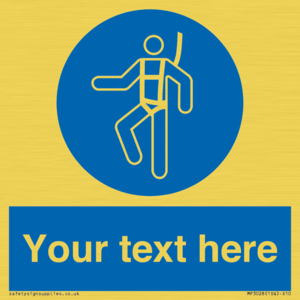 Custom Safety Harness Sign from Safety Sign Supplies