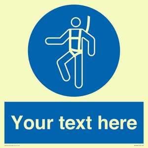 Custom Safety Harness Sign from Safety Sign Supplies