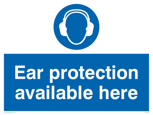 Ear protection available here from Safety Sign Supplies