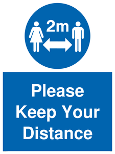 Please Keep Your Distance sign from Safety Sign Supplies