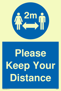 Please Keep Your Distance from Safety Sign Supplies
