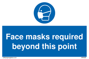 Face masks required beyond this point from Safety Sign Supplies