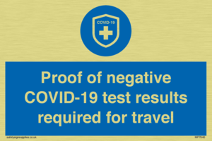 Proof of negative COVID-19 test results required for travel from Safety ...