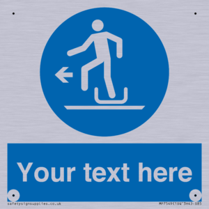 Custom Alighting from a toboggan to the left from Safety Sign Supplies