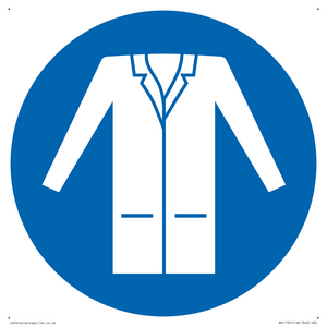 Custom Mandatory: Wear a lab coat from Safety Sign Supplies