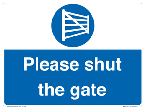 Please shut the gate from Safety Sign Supplies