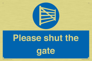 Please shut the gate from Safety Sign Supplies