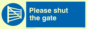 Please shut the gate from Safety Sign Supplies