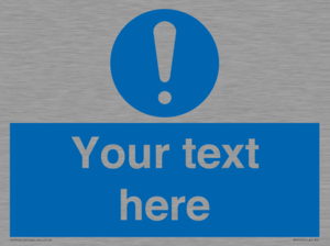 Custom mandatory sign - MV3002