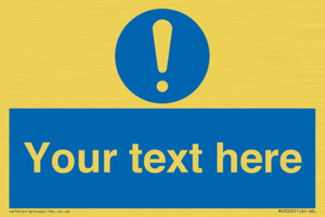 Custom mandatory sign - MV3002