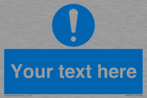 Custom mandatory sign - MV3002