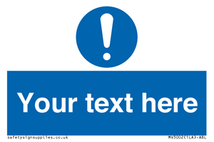 Custom mandatory sign - MV3002