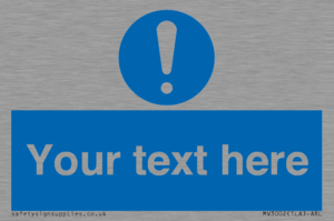 Custom mandatory sign - MV3002