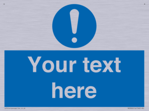 Custom mandatory sign - MV3002