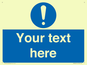 Custom mandatory sign - MV3002
