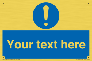 Custom mandatory sign - MV3002