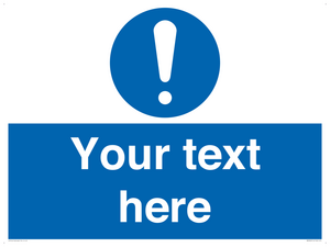 Custom mandatory sign - MV3002