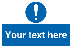 Custom mandatory sign - MV3002