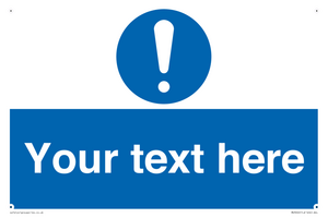 Custom mandatory sign - MV3002