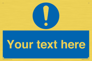 Custom mandatory sign - MV3002